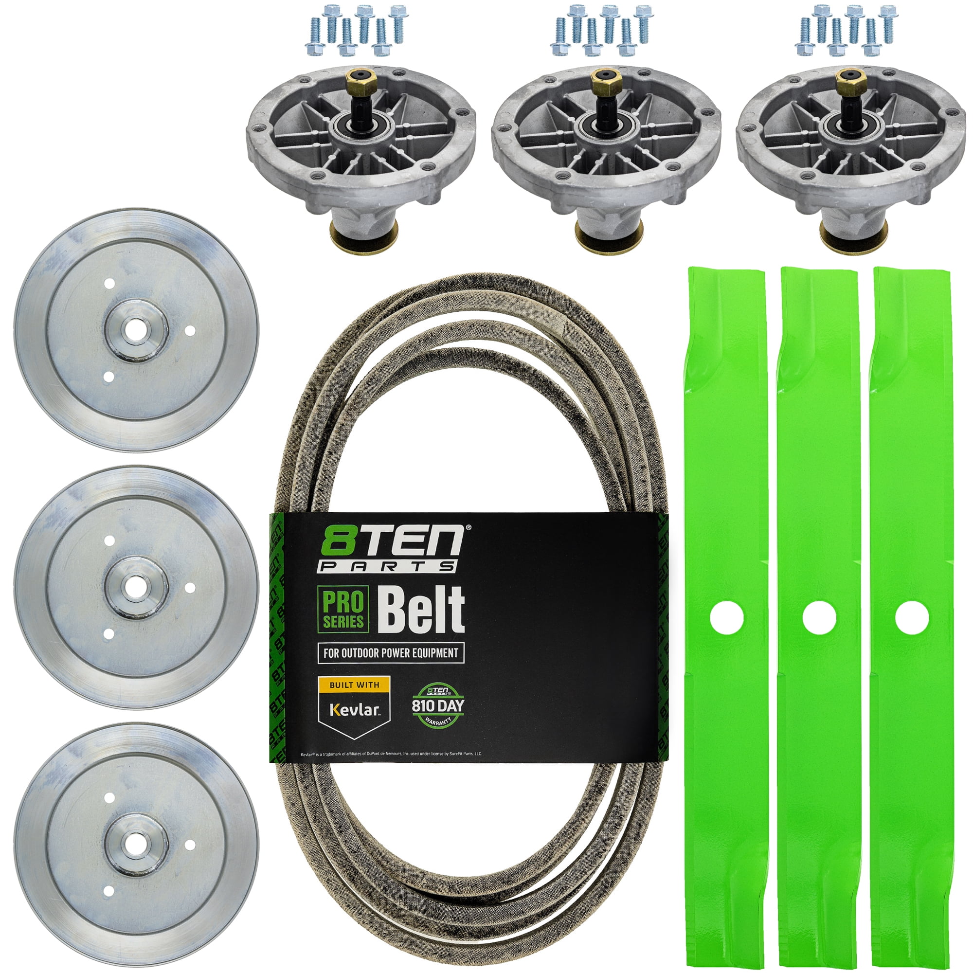 8TEN Blade Spindle Belt Kit for Exmark Radius E S-Series 60-inch 103 ...