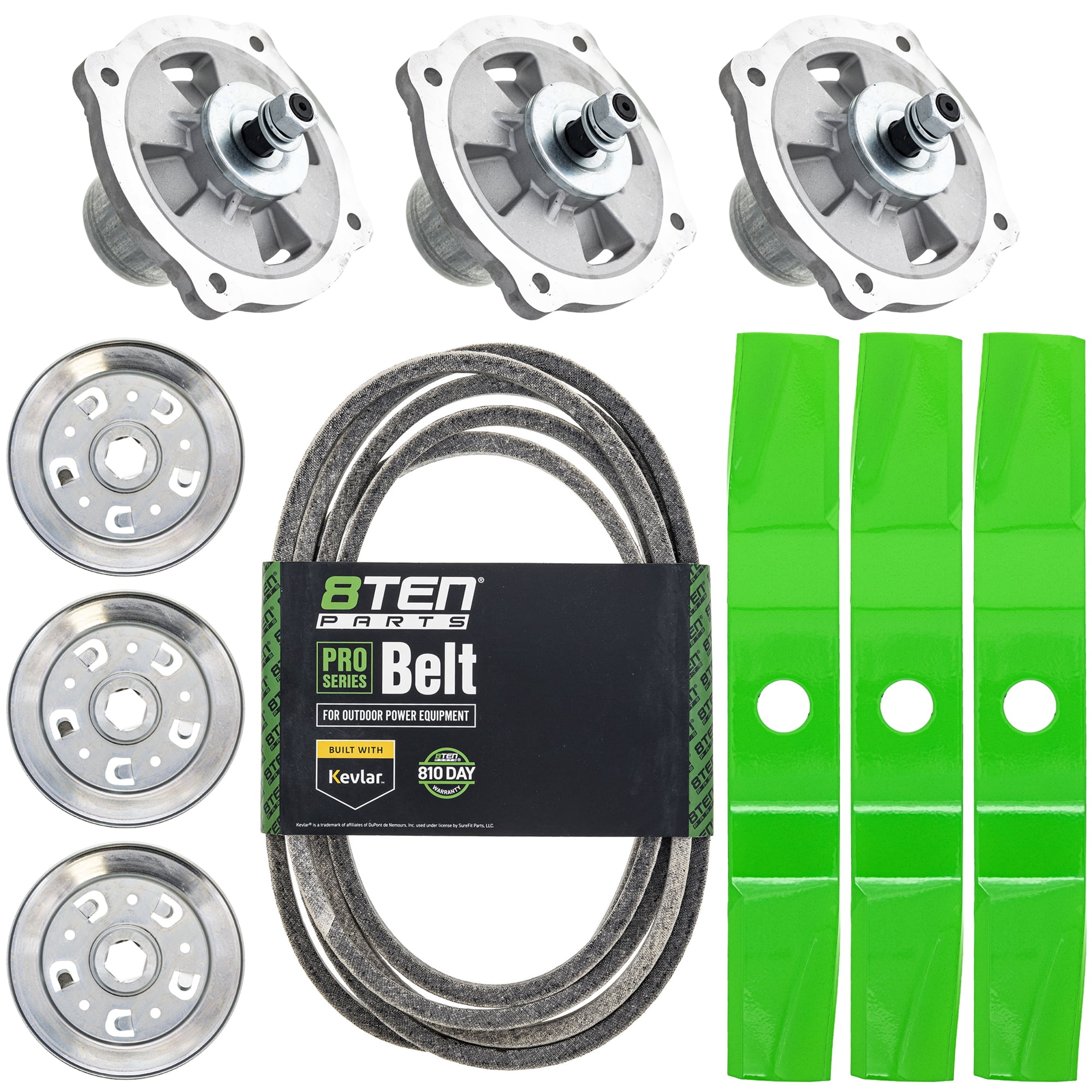 8TEN Blade Spindle Belt Kit for Kubota RCK48P-751Z Z724 48-inch K5583 ...