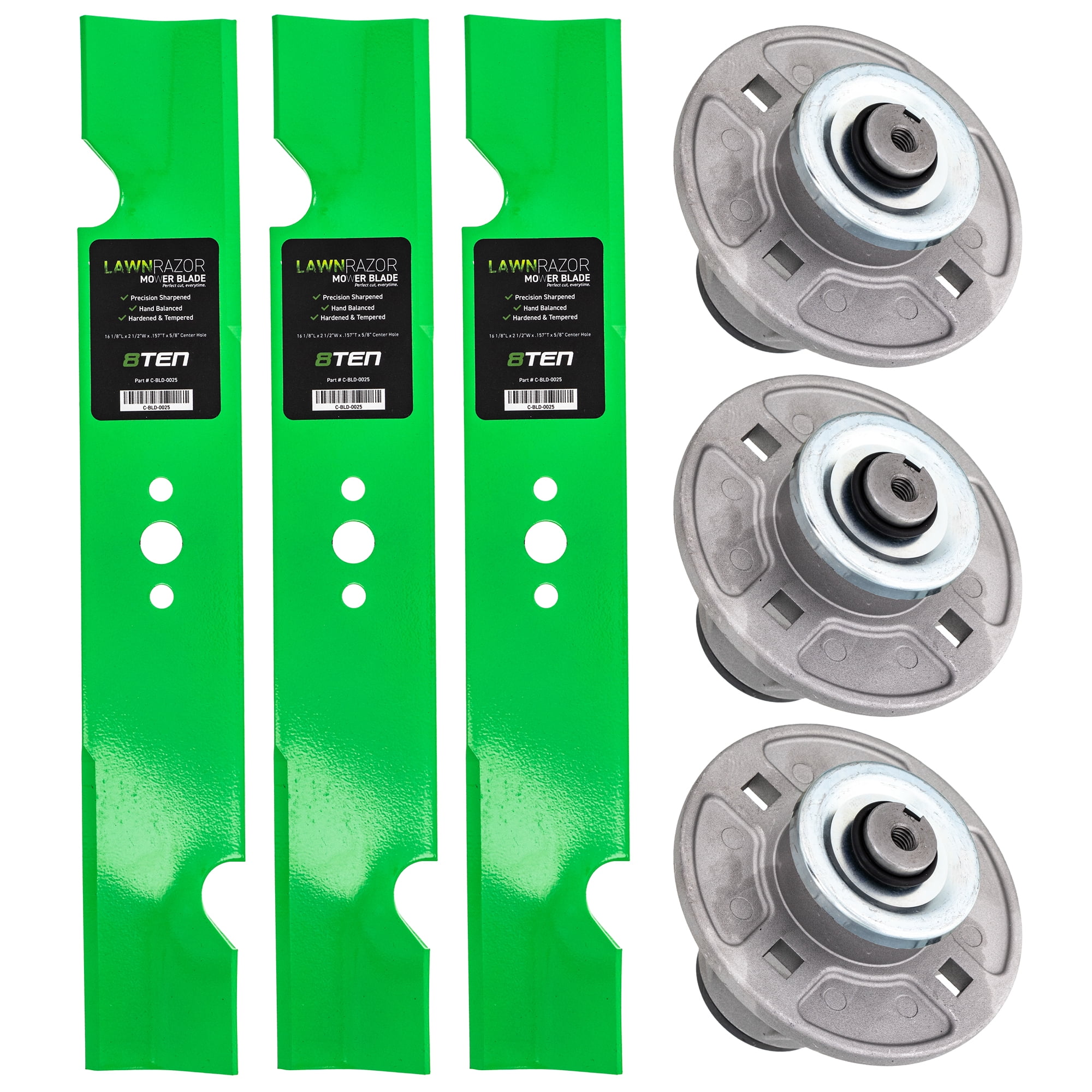 8TEN Blade Spindle Kit for Ariens Gravely 48 inch Zoom 2348 ZT2348 ...