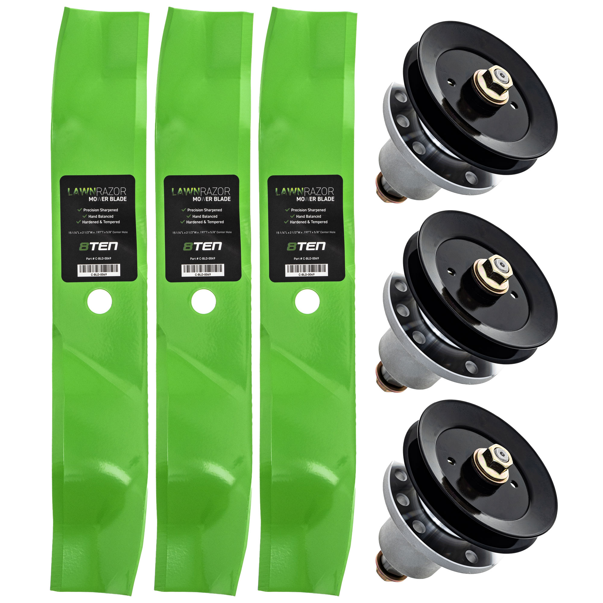 8TEN Blade Spindle Kit for Exmark 1-654206 103-2519-S 44-inch Deck ...