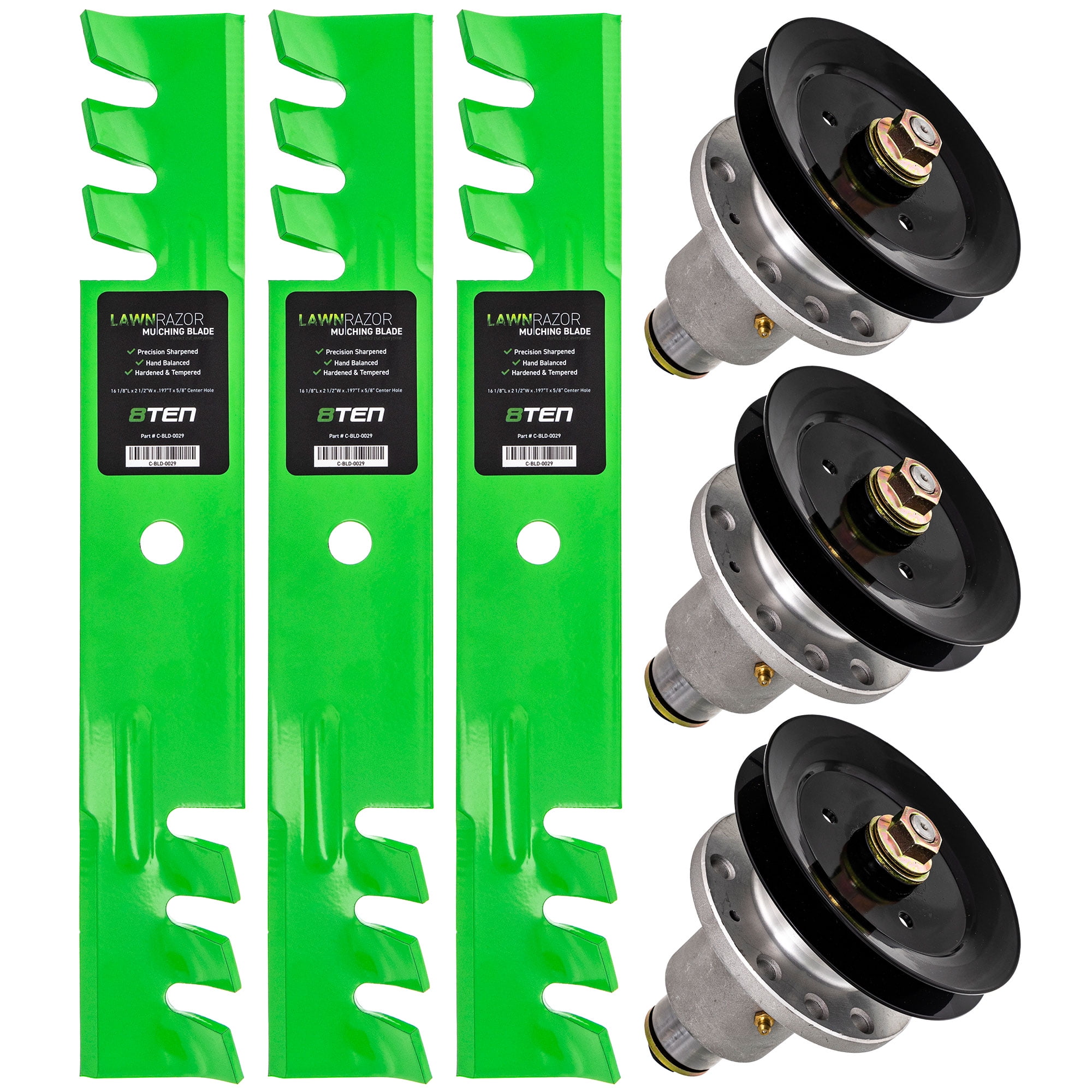 8TEN Blade Spindle Kit for Exmark 103-1105 103-6583 48-inch Decks ...