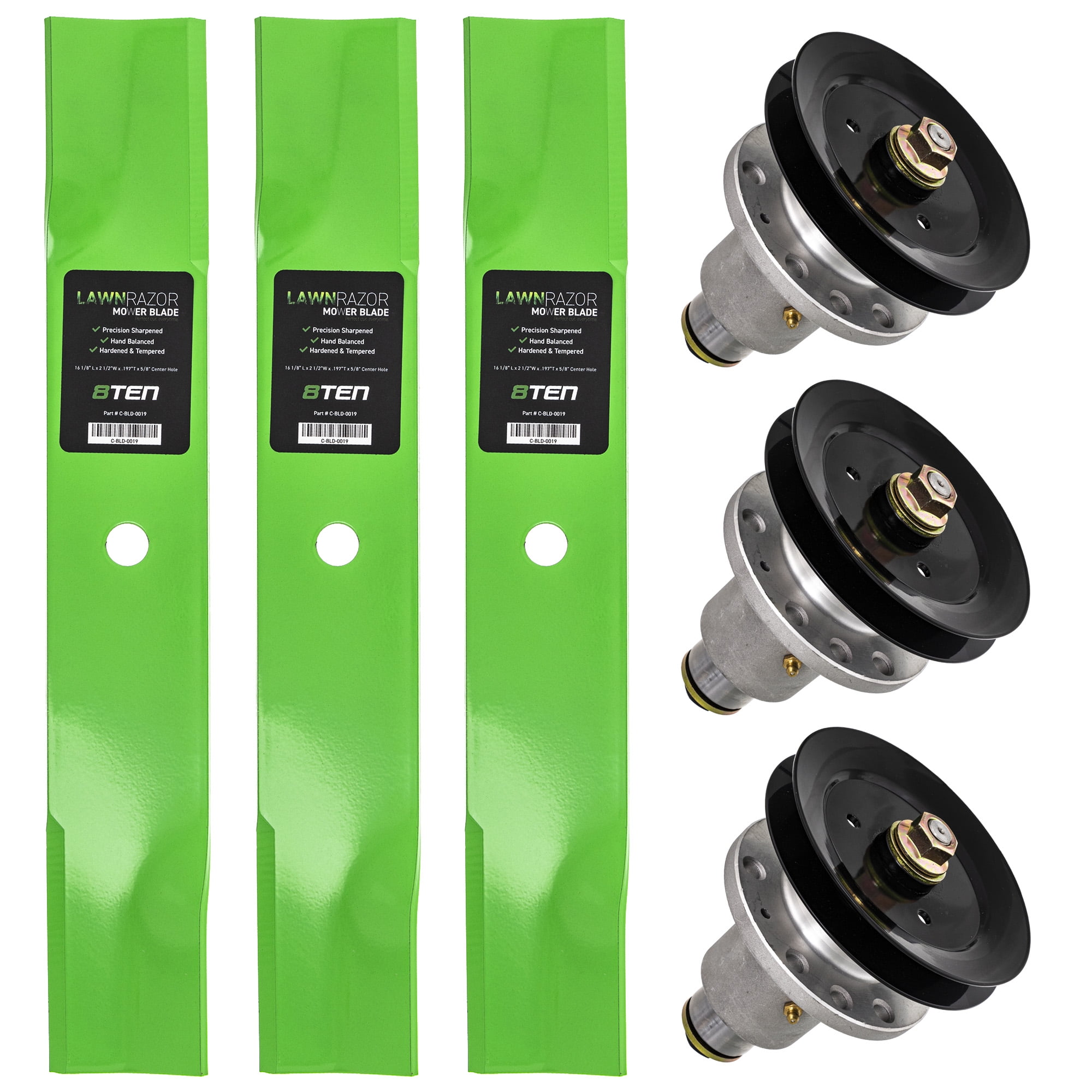 8TEN Blade Spindle Kit for Exmark 103-6581 103-1105 48-inch Deck ...