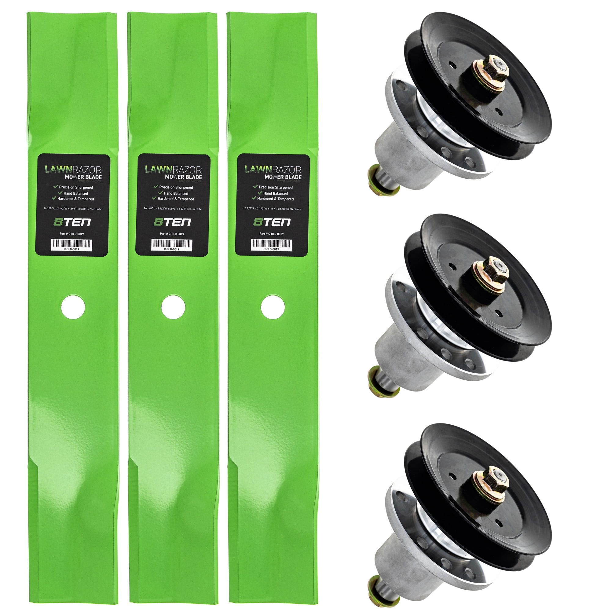 8TEN Blade Spindle Kit for Exmark 103-6583 1-414335 48-inch Deck MK1009907 - Walmart.com