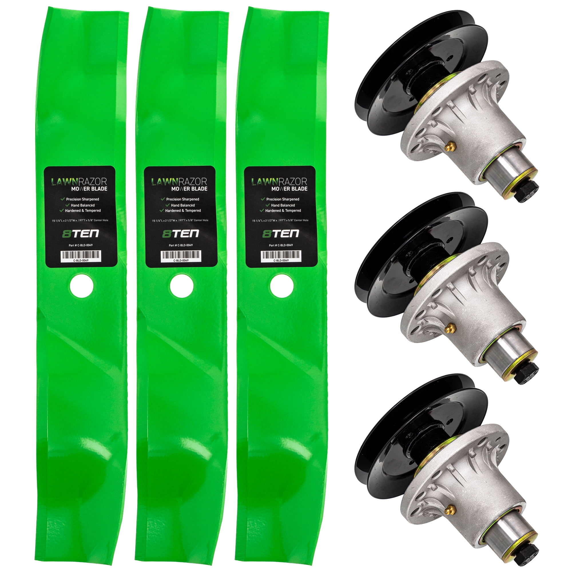 8TEN Blade Spindle Kit for Exmark 44 inch Lazer Z HP LHP4417KA ...