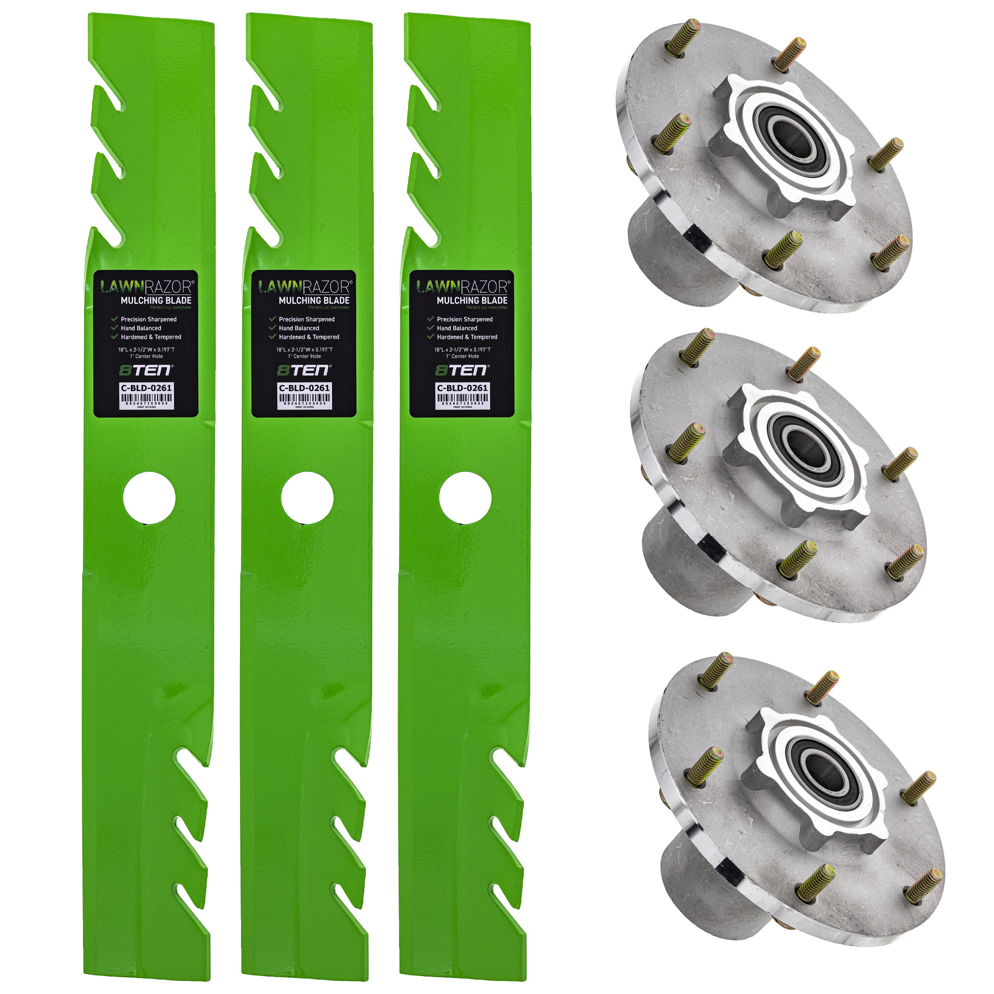 8TEN Blade Spindle Kit for Exmark Lazer Z E S Series 116-3344 52-inch ...