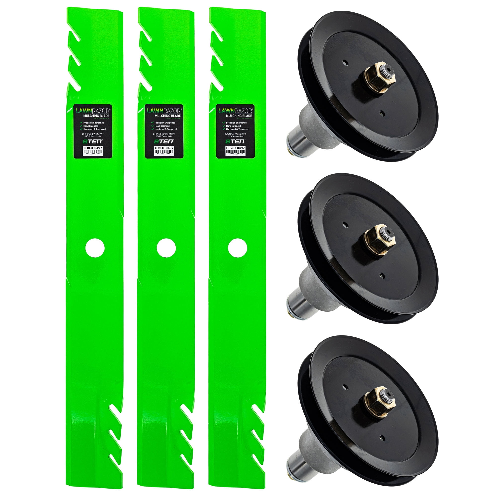 8TEN Blade Spindle Kit for Exmark Lazer Z XP AS AC LC 116-5171 103-9074 ...