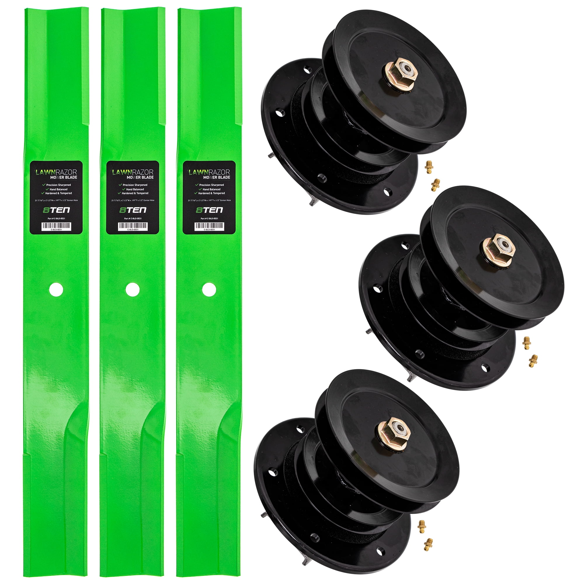8TEN Blade Spindle Kit for Toro 62 inch Z253 Z255 105-6176 MK1005402 ...