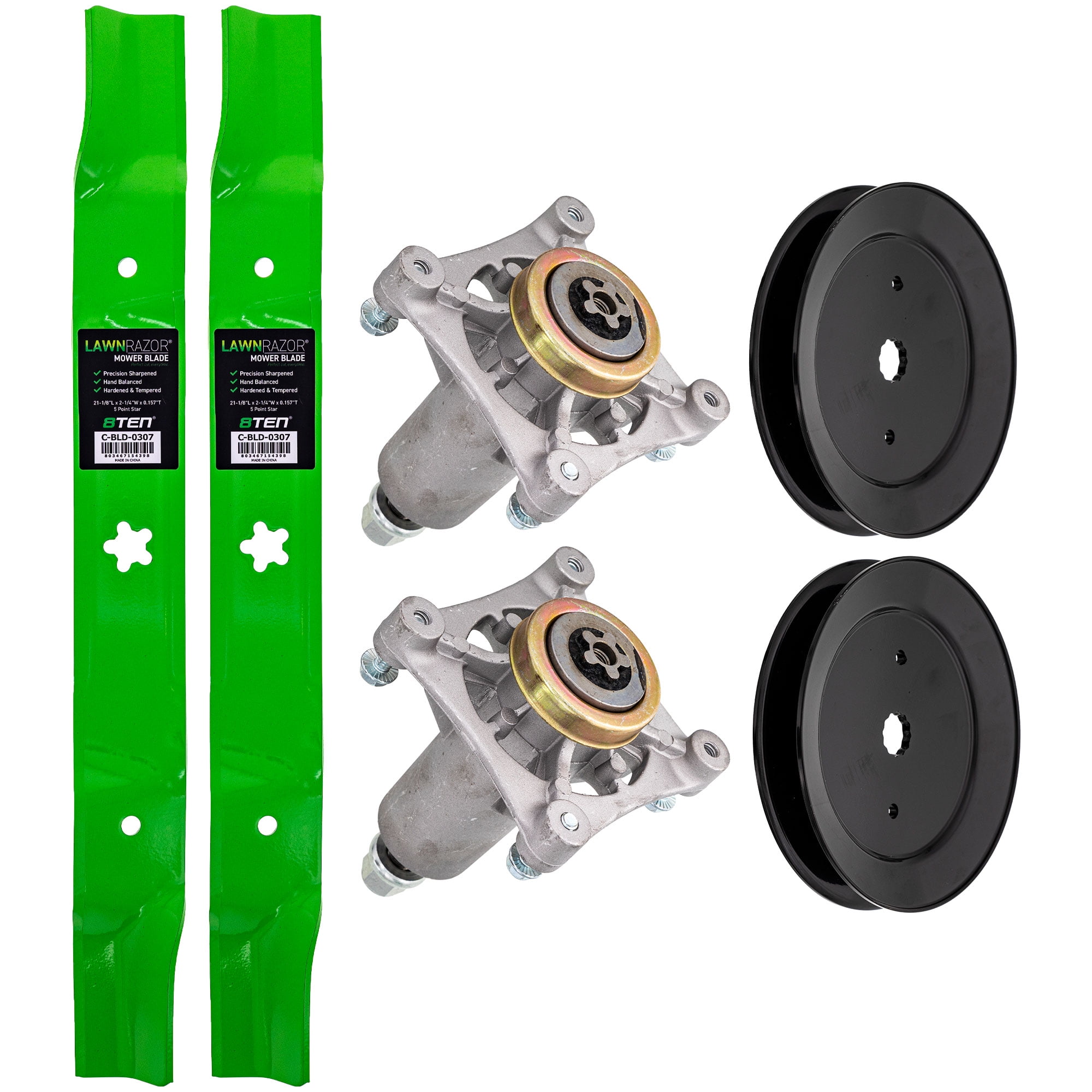 8TEN Lawn Mower Blade Spindle Pulley Kit for Ariens 42-inch Deck ...