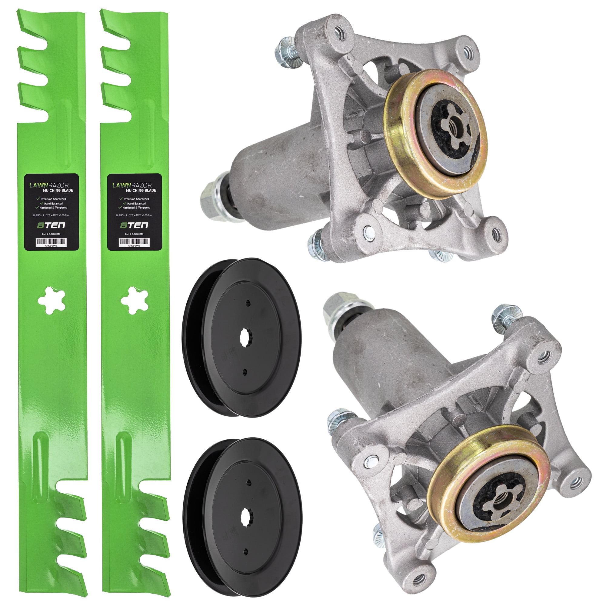 8TEN Blade Spindle Pulley Kit for Ariens 21546238 21546446 42-inch Deck MK1009916 - Walmart.com