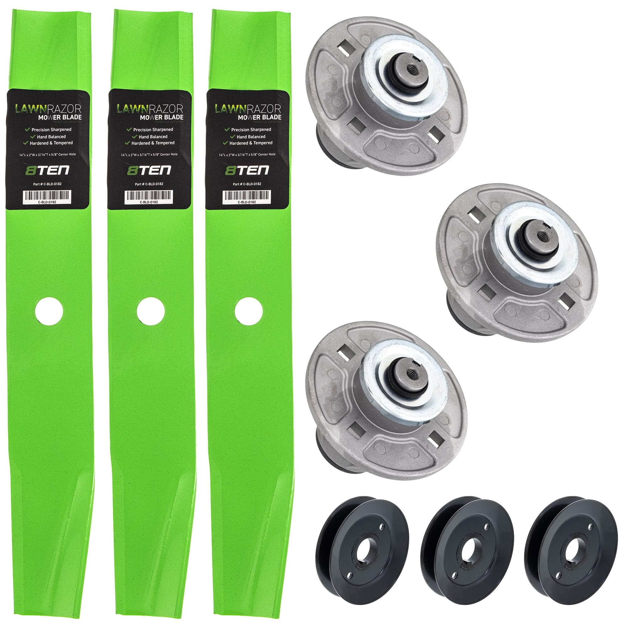 8TEN Blade Spindle Pulley Kit for Ariens Gravely 51510000 40-inch Deck ...