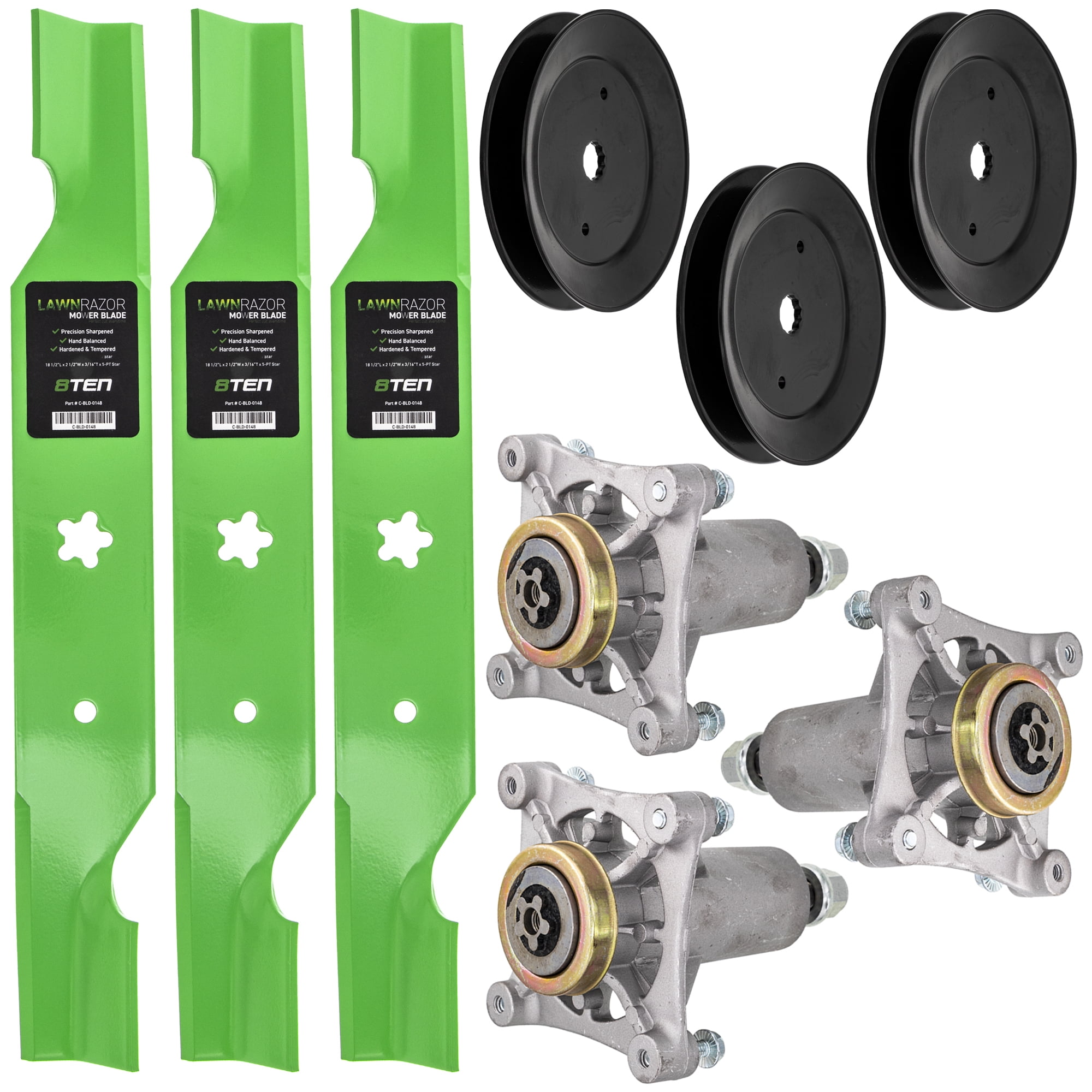 8TEN Blade Spindle Pulley Kit for Husqvarna 532187281 54-inch Deck ...
