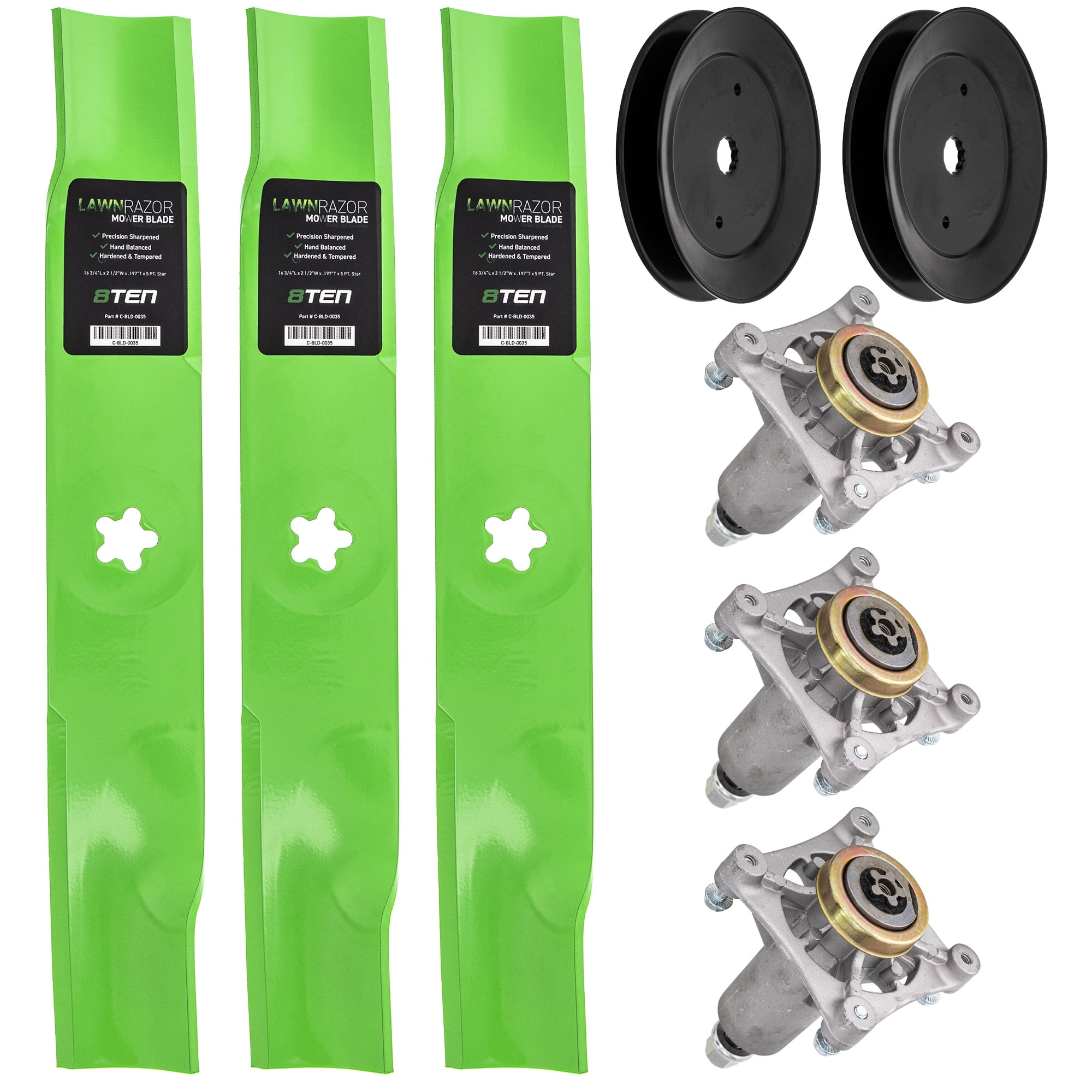 8TEN Blade Spindle Pulley Kit for Husqvarna YTH2348 532187281 48-inch ...