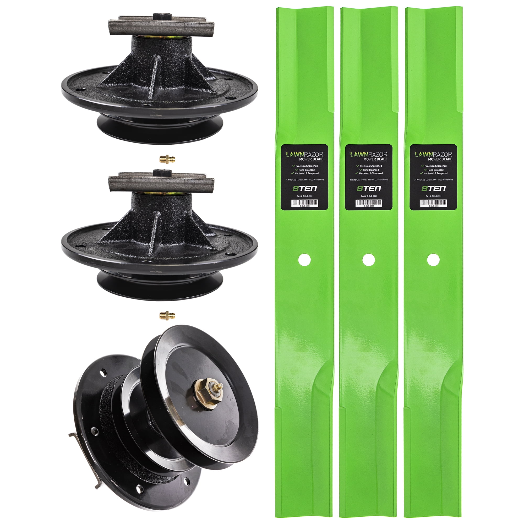8TEN Center Spindle High Lift Blade Kit for Toro 62 inch Z253 MK1002201 ...