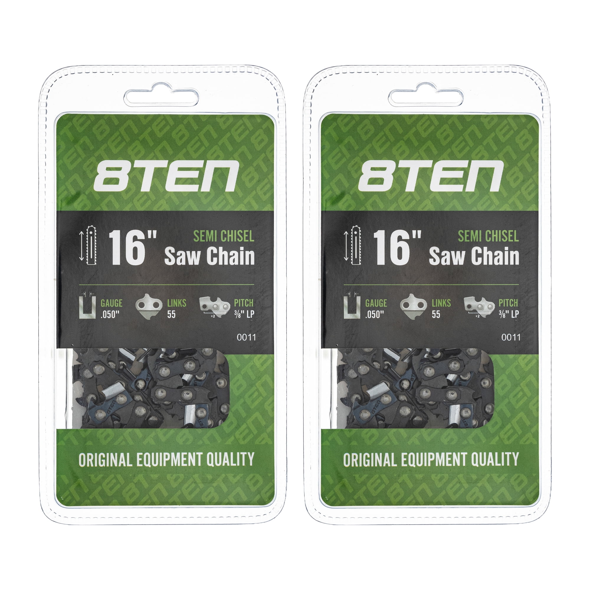 8TEN Chainsaw Chain 16 inch 3/8 LP Pitch 55 DL for Stihl Husqvarna 2 ...