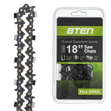 8TEN Chainsaw Chain 18 inch 3/8 Pitch for Poulan Jonsered Husqvarna 2 ...