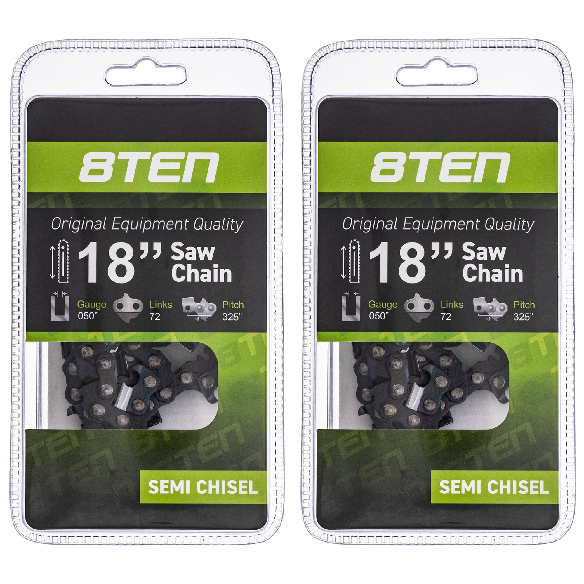 8TEN Chainsaw Chain 18 inch .325 Pitch for Husqvarna Poulan 2 Pack 810 ...