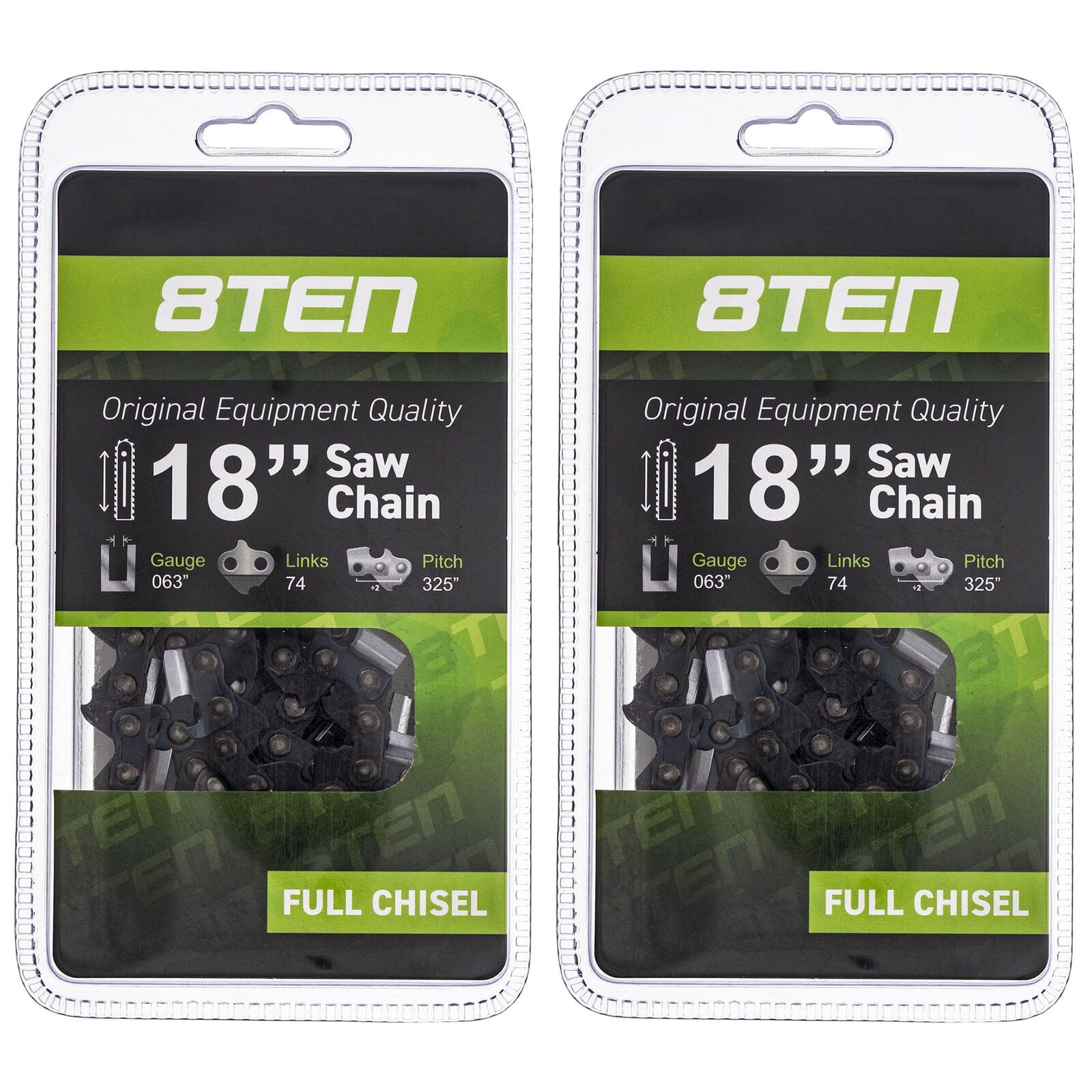 8TEN Chainsaw Chain for 18 Inch Bar .063 .325 74DL Stihl MS290 MS260 2 ...