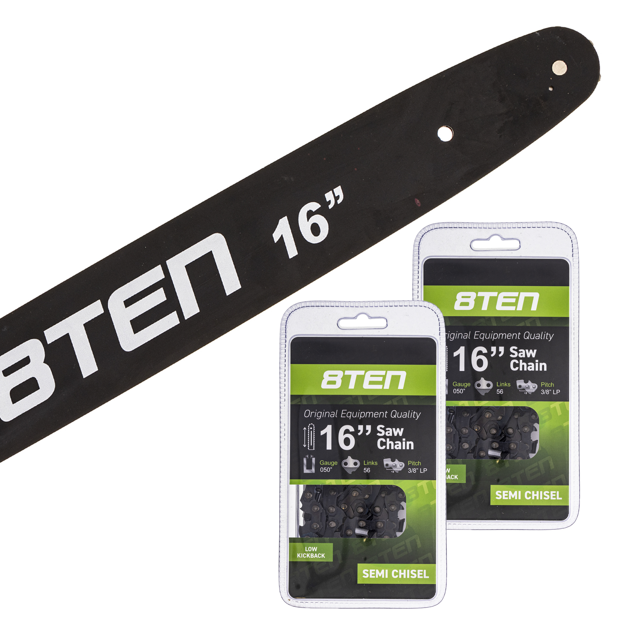 Free Shipping! 8TEN Chainsaw Guide Bar & 2 Chains 160SDEA041 91VXL056G ...
