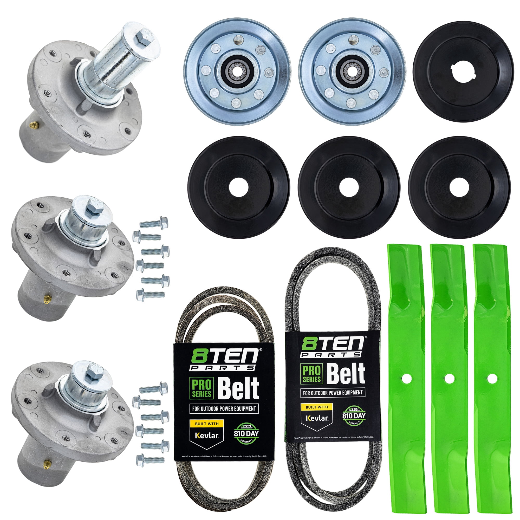 8TEN Deck Rebuild Kit Blade Spindle Belt Idler Kit for Scag Cheetah II ...
