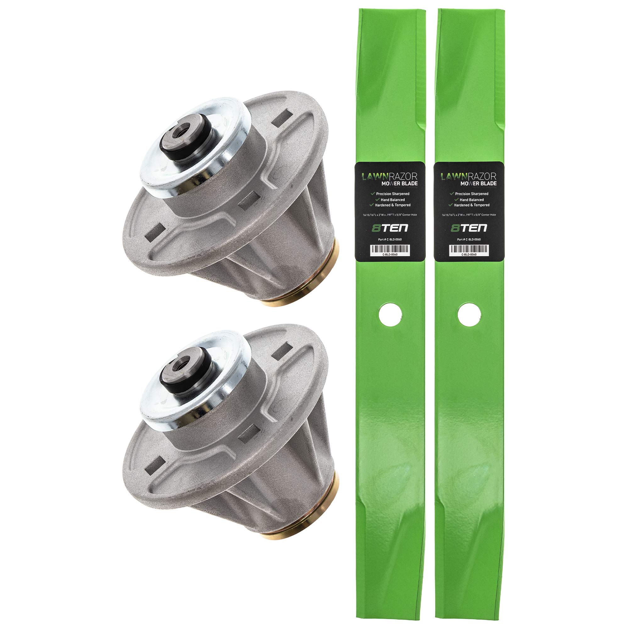 8TEN Deck Spindle Blade Kit Set Combo 34 inch for Ariens Gravely Mini ...
