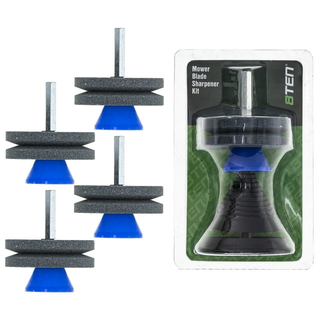 8ten Mower Blade Sharpener Kit Balancer Grinder Stone Hand Drill