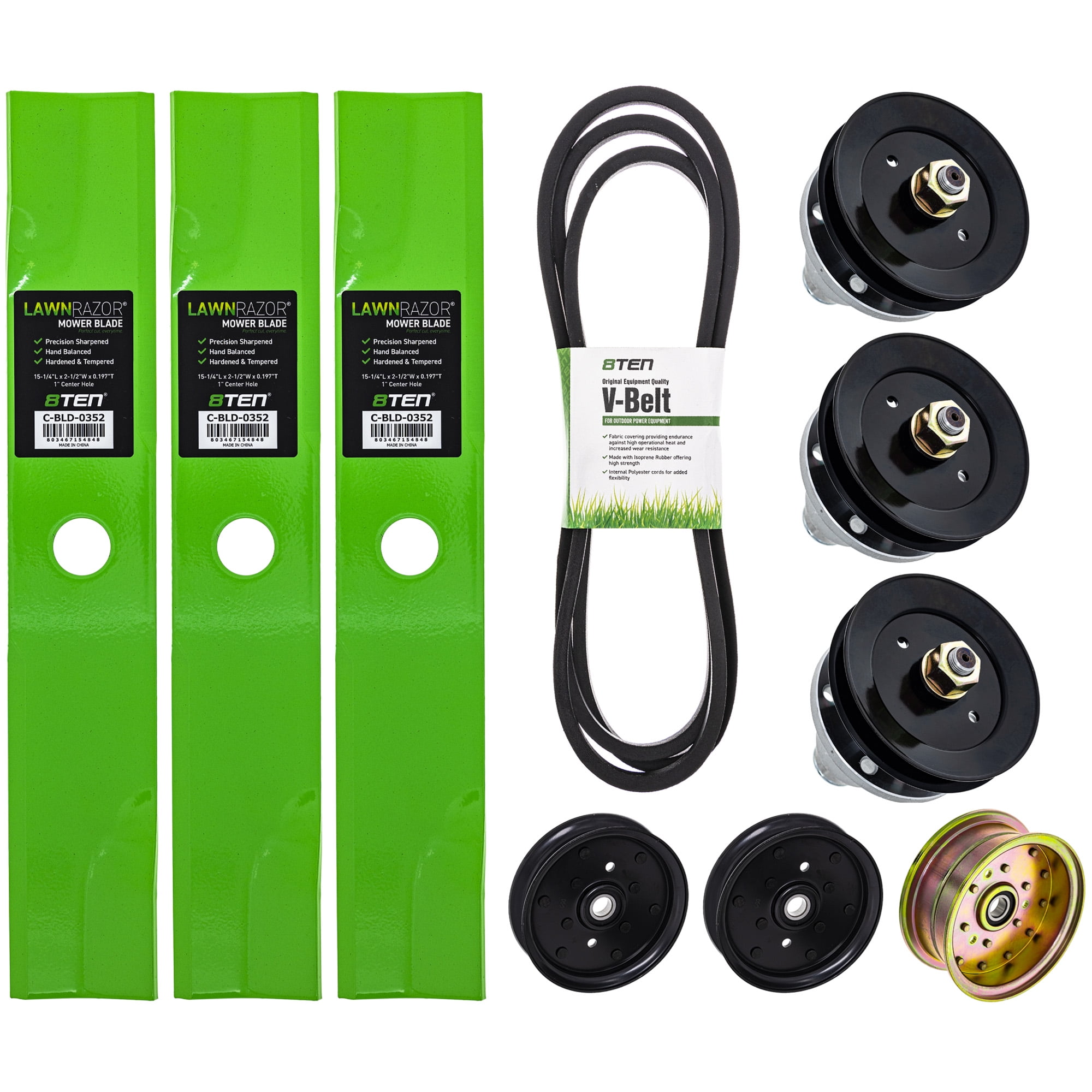 8TEN Mower Deck Rebuild Kit for Exmark 1-323532 1-613098 44-inch ...