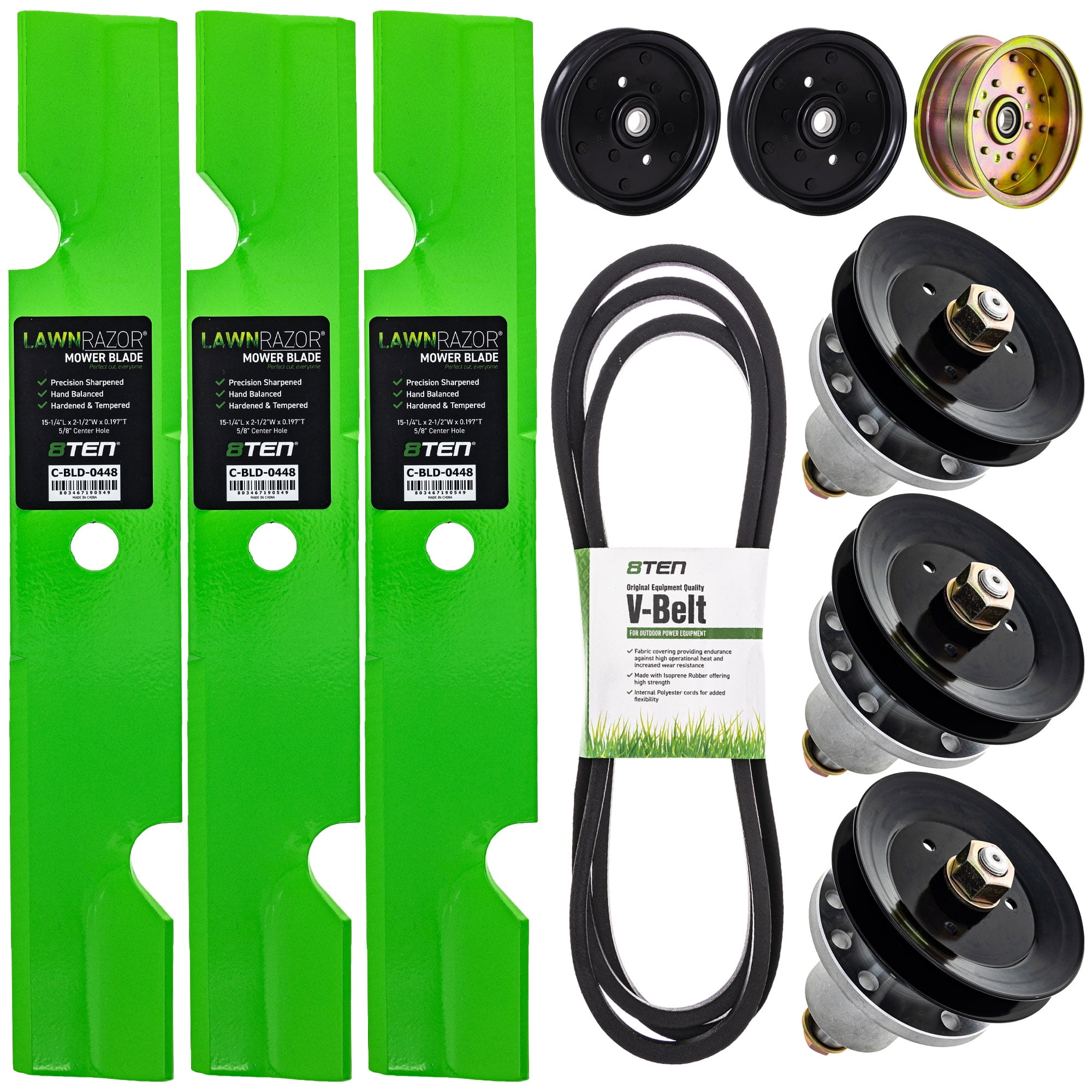 8TEN Mower Deck Rebuild Kit for Exmark Lazer Z CT 103-8281 103-2529 44 ...