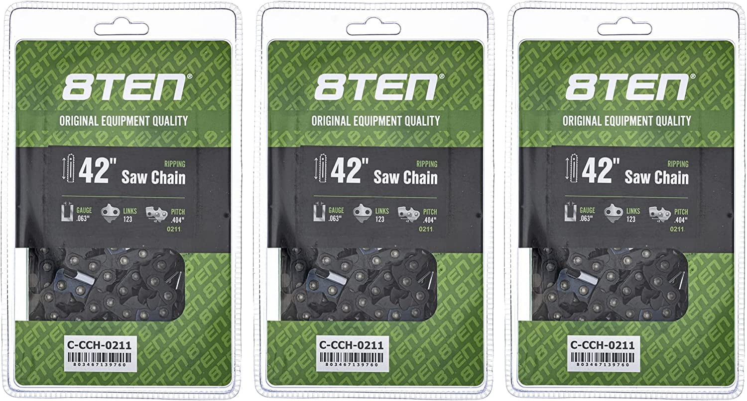 8TEN Ripping Chainsaw Chain 42 Inch .063 .404 123DL for Stihl 084 088 ...