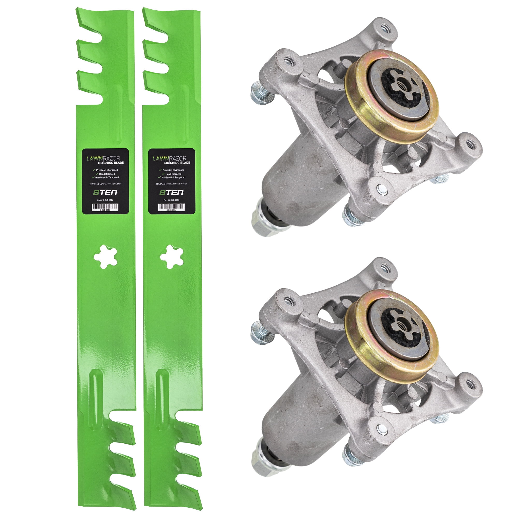 8TEN Spindle Blade Kit for Husqvarna AYP Poulan 138971 532138498 ...
