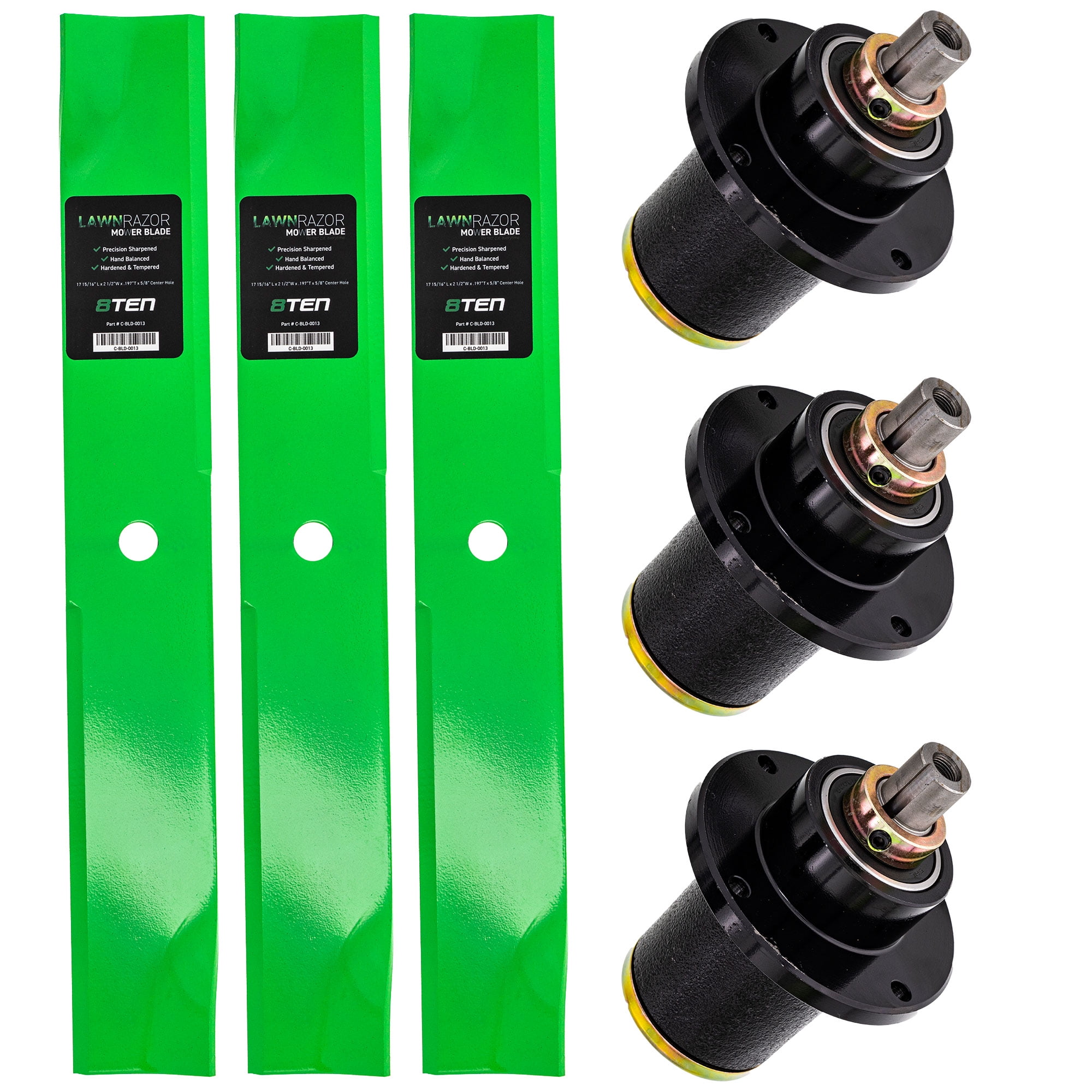 8TEN Spindle Low Lift Blade Kit for Bad Boy Pup and Lightning MK1002093 ...