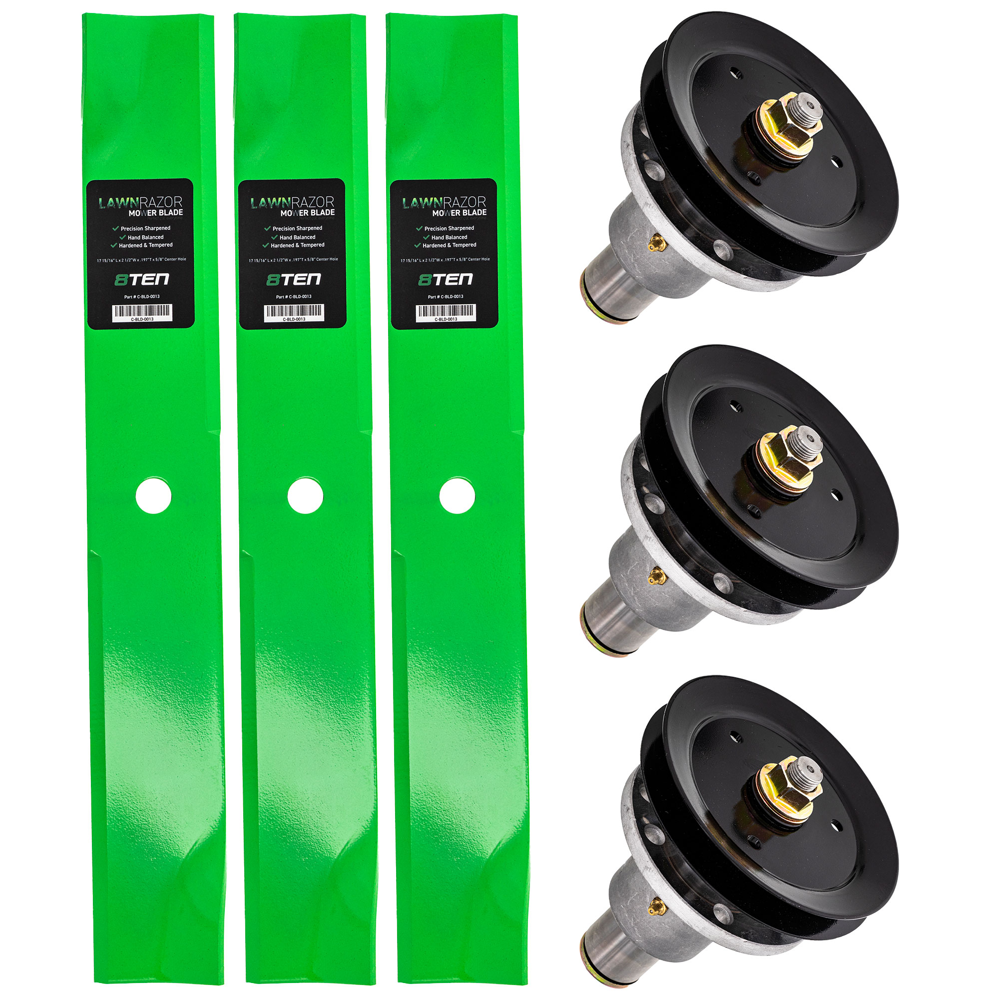 8TEN Spindle for Exmark Lazer Z XP Turf Tracer 103-1140 3 Pack 810 ...