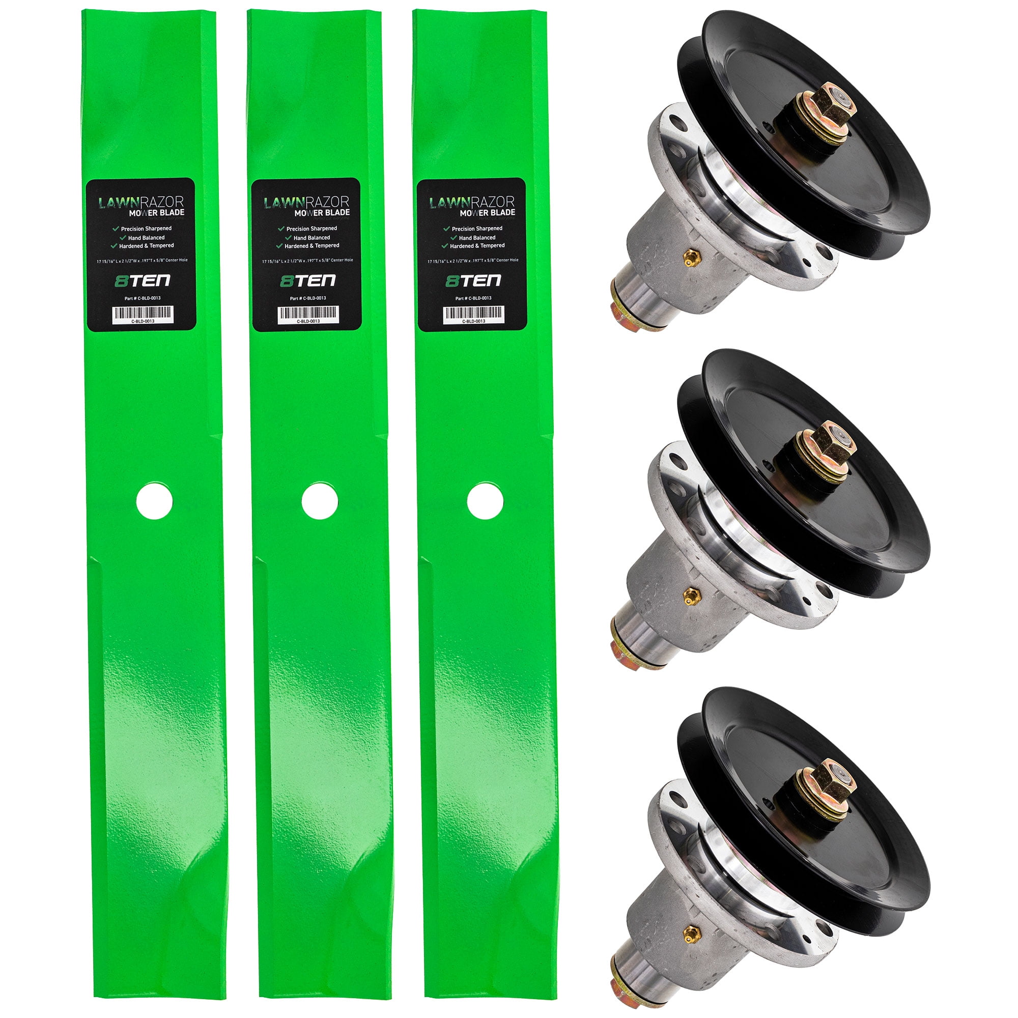 8TEN Spindle Low Lift Blade Kit for Exmark Lazer Z HP 52 MK1002094 ...