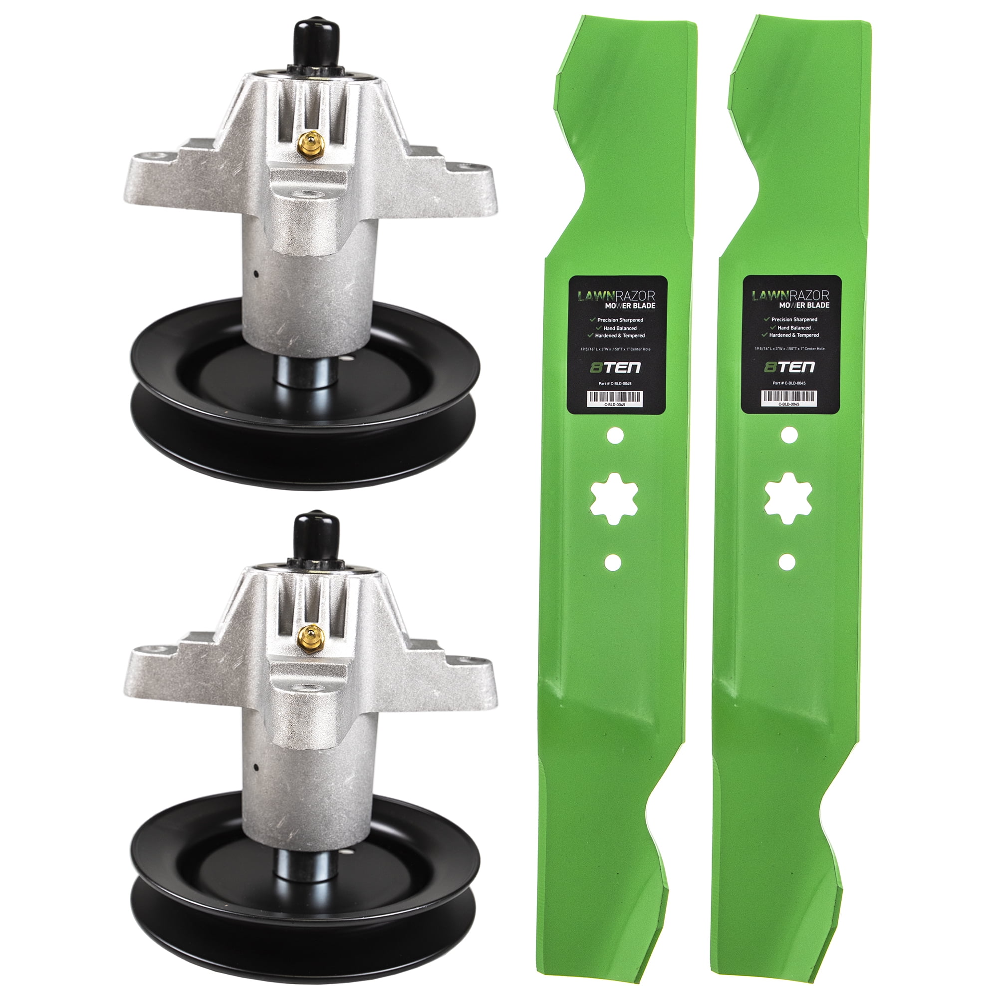 8TEN Spindle Medium Lift Blade Kit for MTD 918-04197B MK1002168 ...