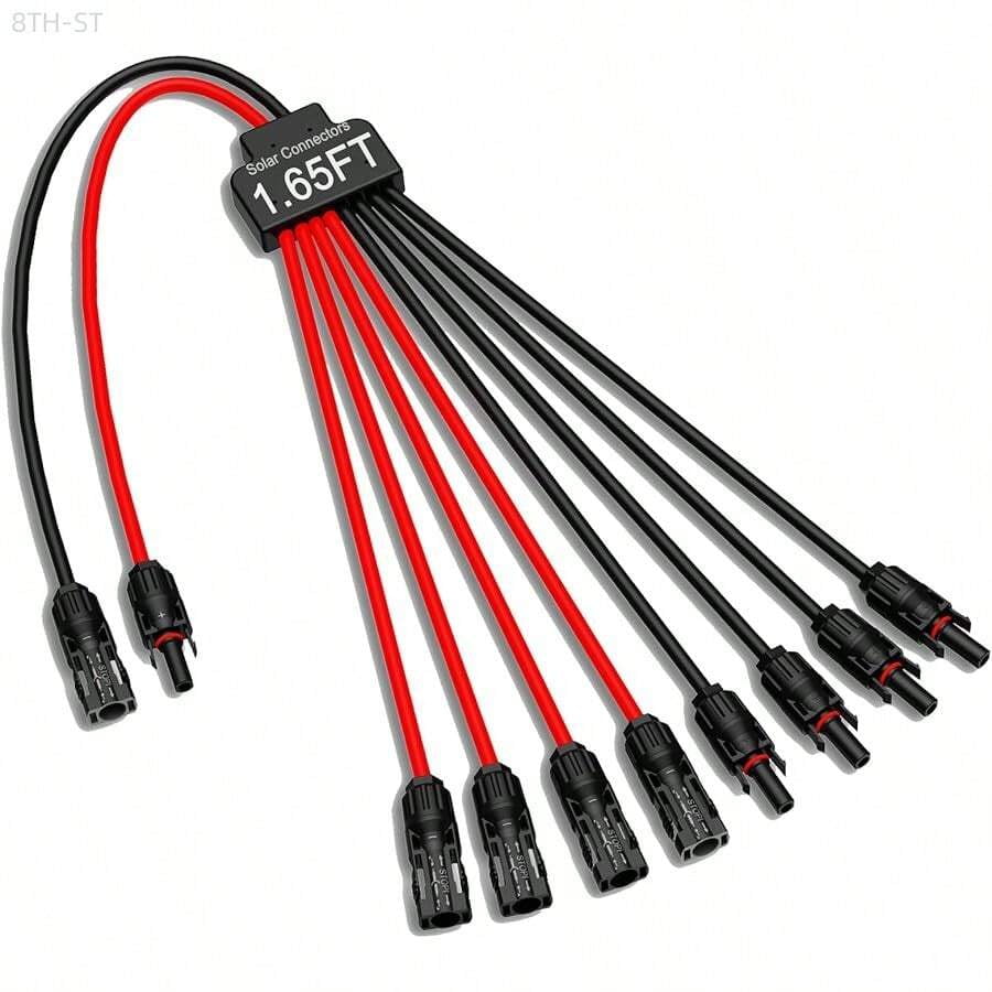 8TH-ST Solar Connectors For 4 Solar Panels,Tool-Free Solar Panels ...