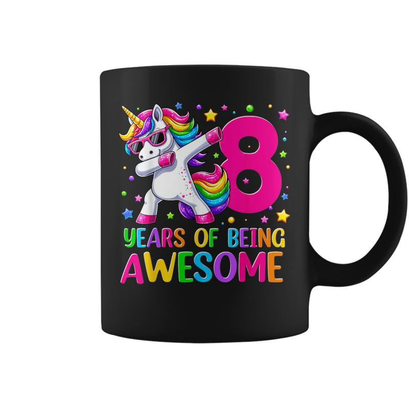 8Th Birthday For Girls 8 Year Old Birthday Unicorn Coffee Mugs ...