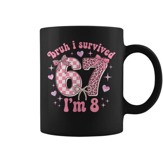 8Th Birthday Girl 6 7 Meme 8 Year Old Girls Birthday Coffee Mugs ...
