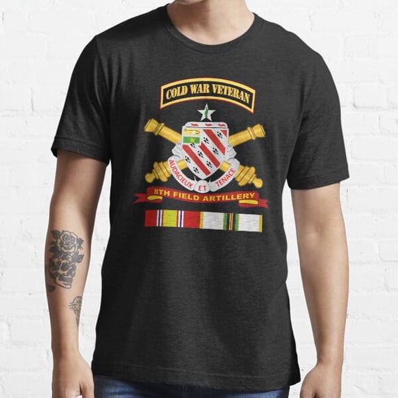8Th Field Artillery W Br Ribbon Cold War Vet Tab Essential T-shirt ...
