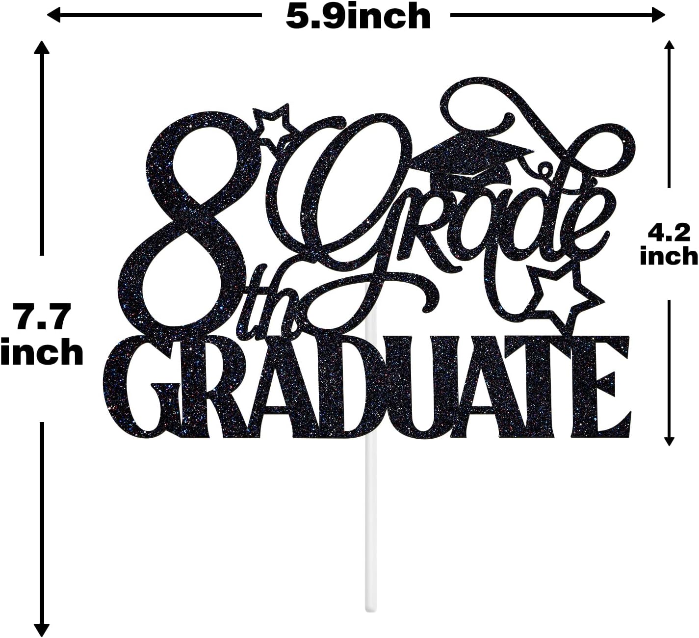 8Th Grade Graduate Cake Topper,Congrats Grad/Next Stop High School ...