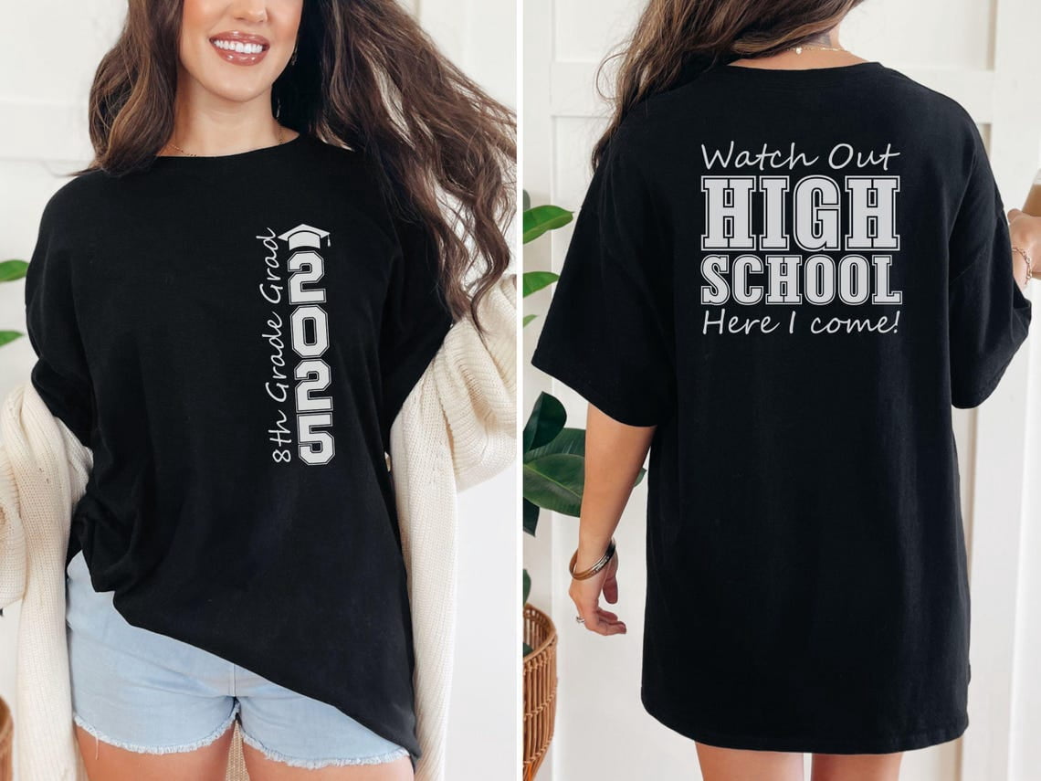 8Th Grade Graduation Shirt Class Of , Middle School Graduation Tshirt ...