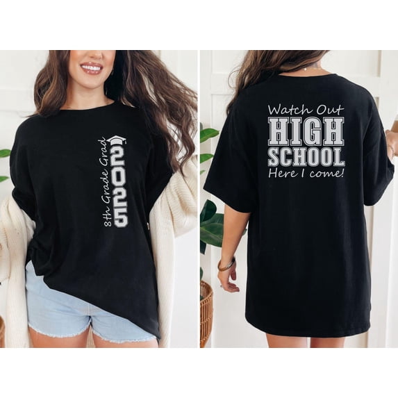 8Th Grade Graduation Shirt Class Of , Middle School Graduation Tshirt ...