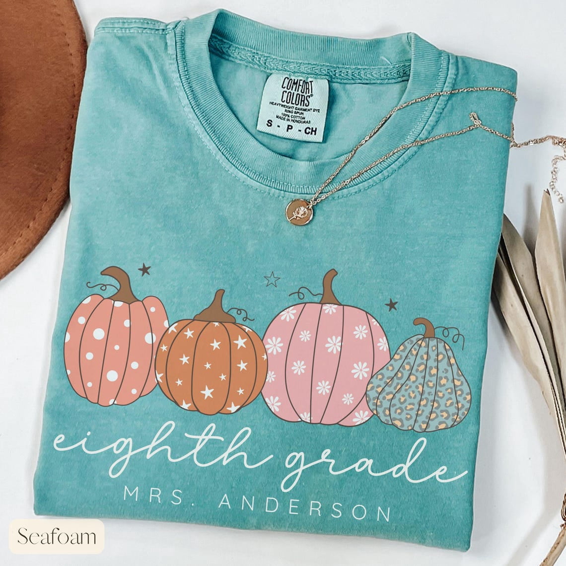 8Th Grade Teacher Eighth Fall Pumpkin Appreciation Back To School T ...