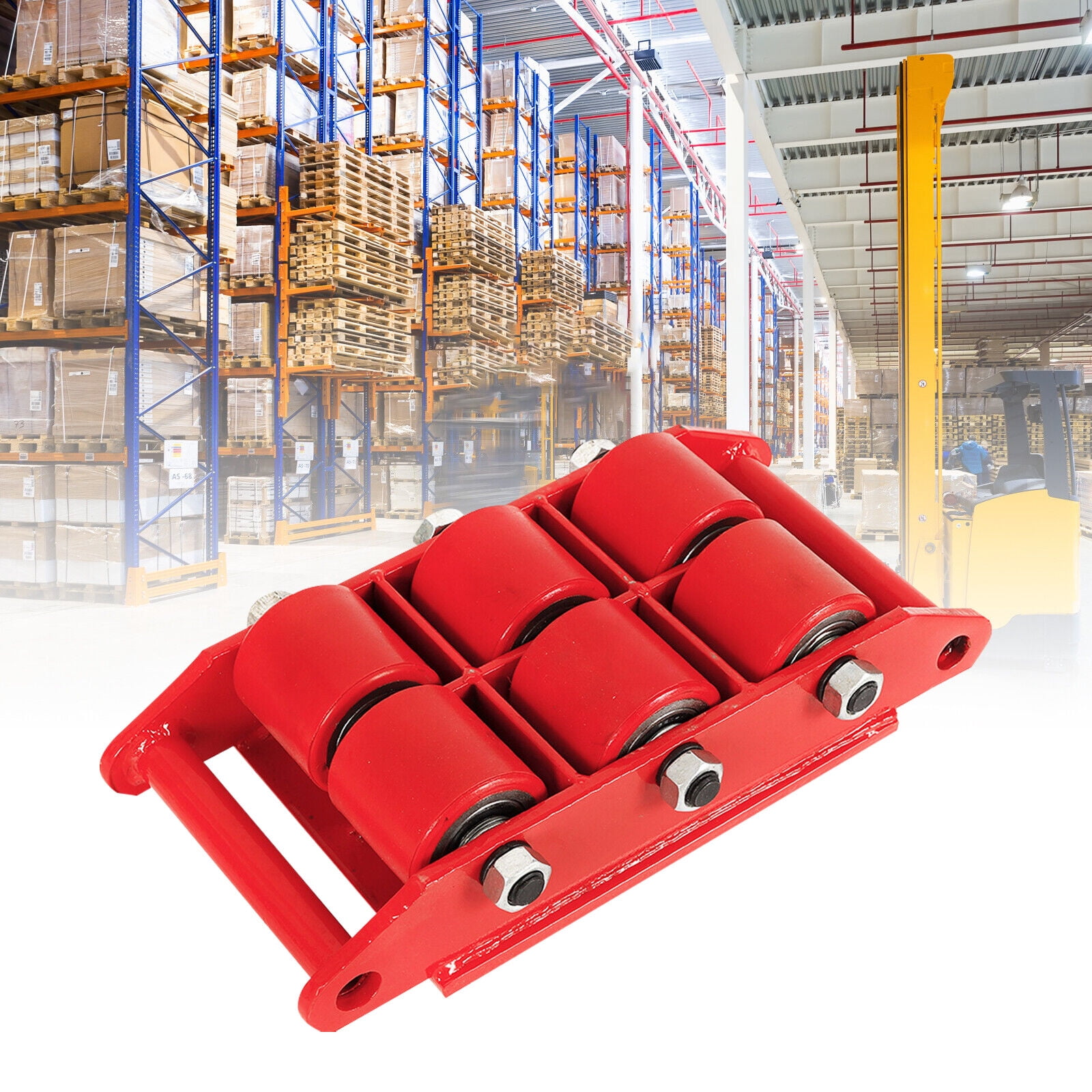 8Ton Red Heavy Duty Machine Dolly Skate Machinery Roller Mover Cargo ...