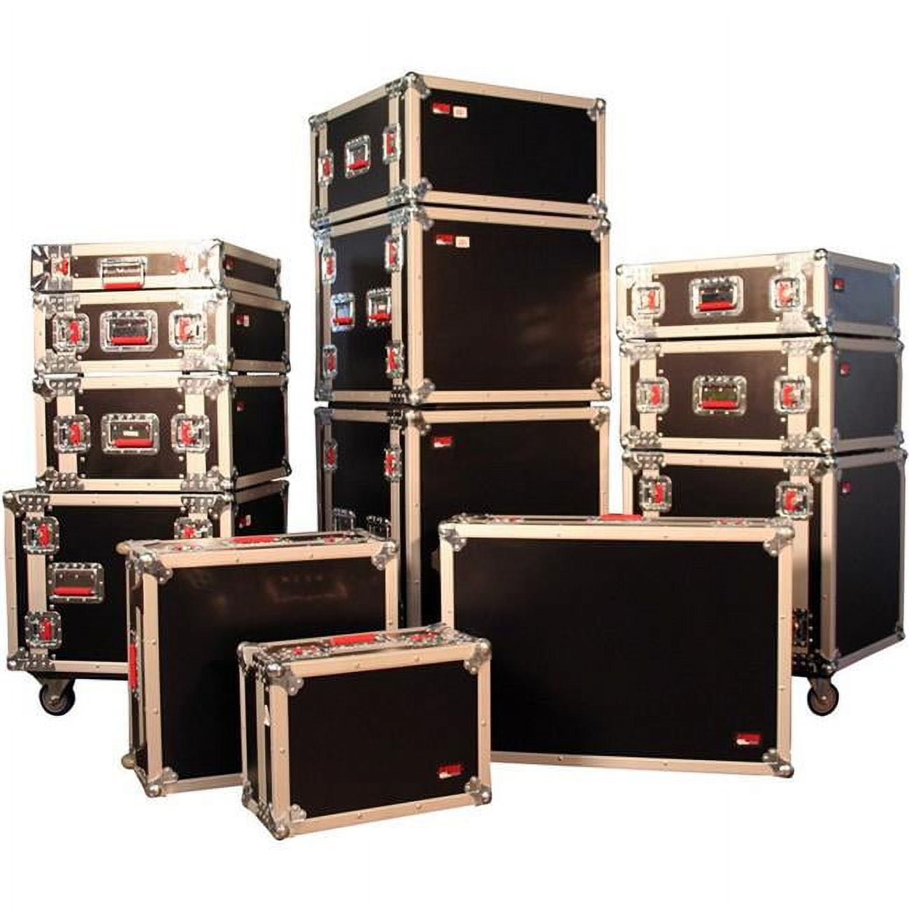Gator Cases G-TOUR SHK8 CAS 8U Shock Audio Road Rack Case With Wheel ...