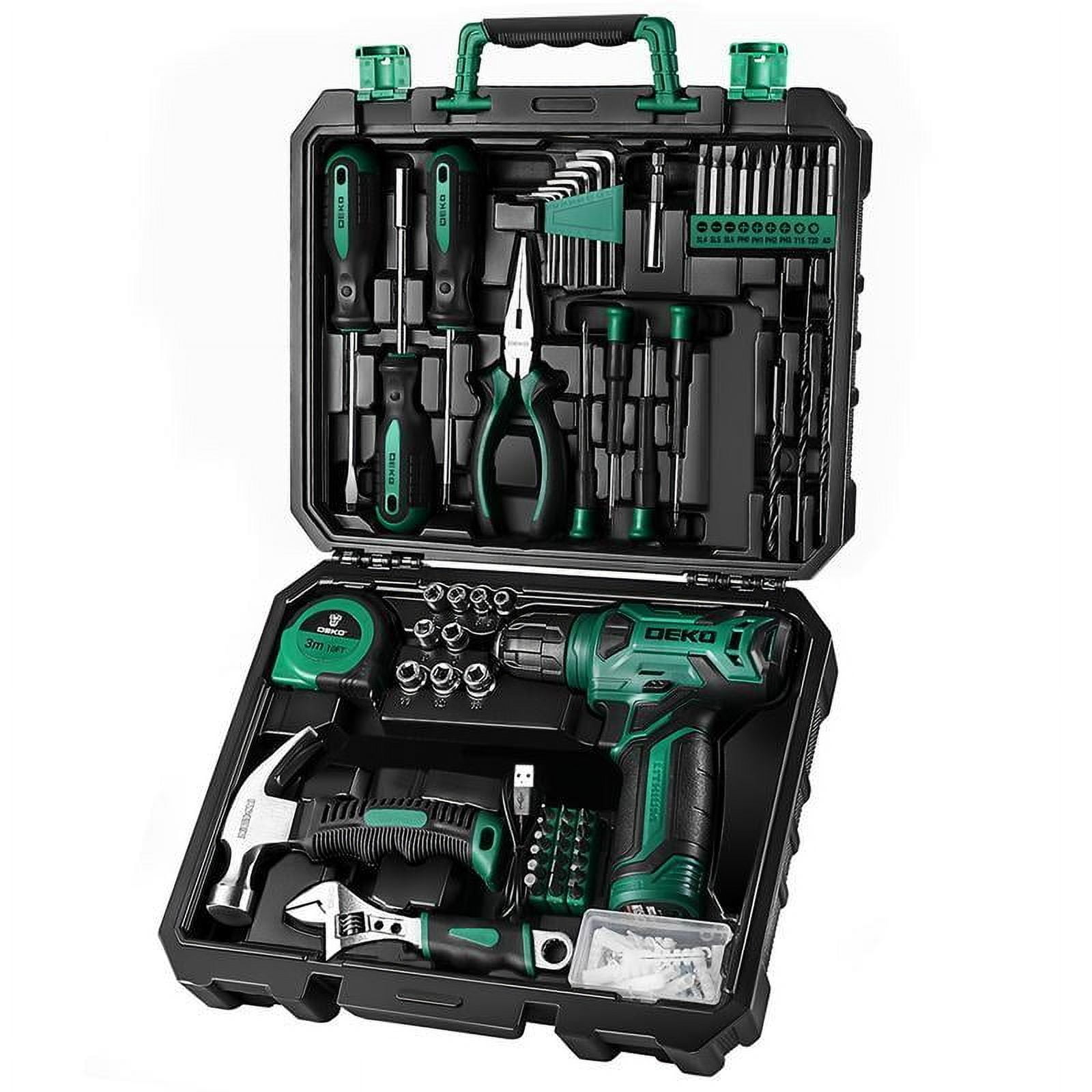 8V Pink Cordless Tool Set | 126-Piece All-In-One DIY Kit For Home Use, Includes Power Wrench And ...