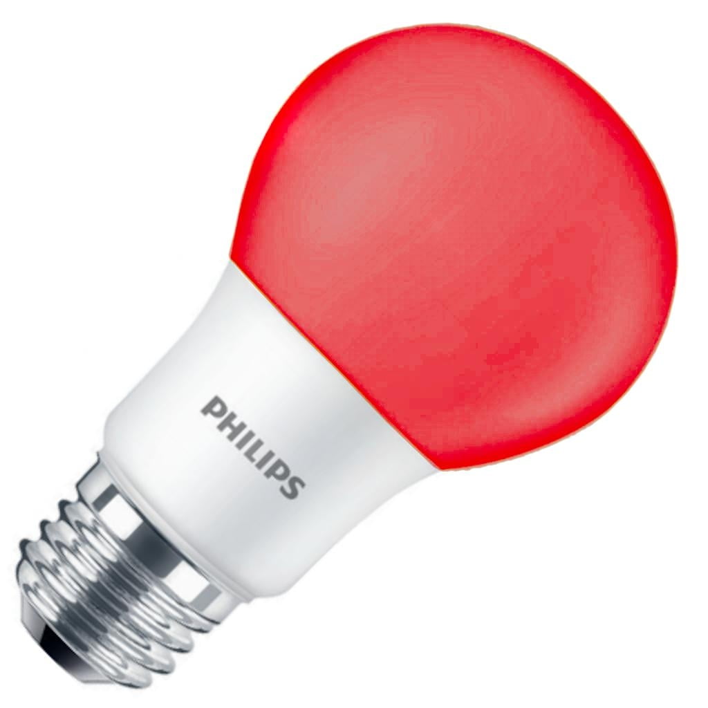 8W A19 Medium Base Non-Dimmable Red LED Light Bulb - Walmart.com
