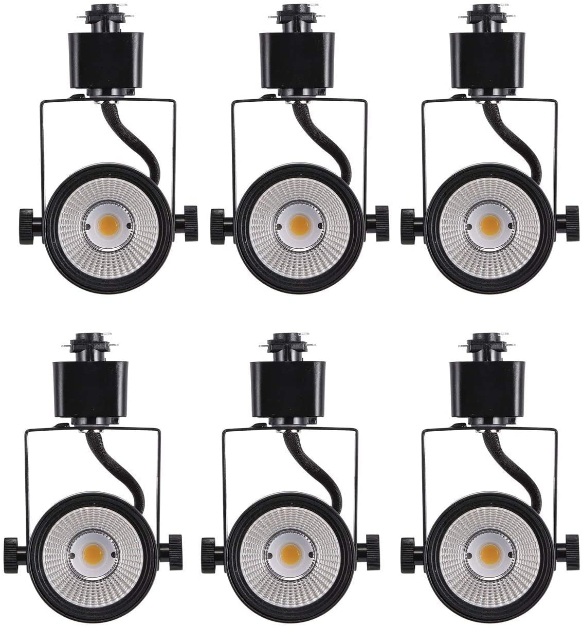 8W Dimmable LED Track Light Head,CRI 90+ Warm White 3000K,Adjustable ...