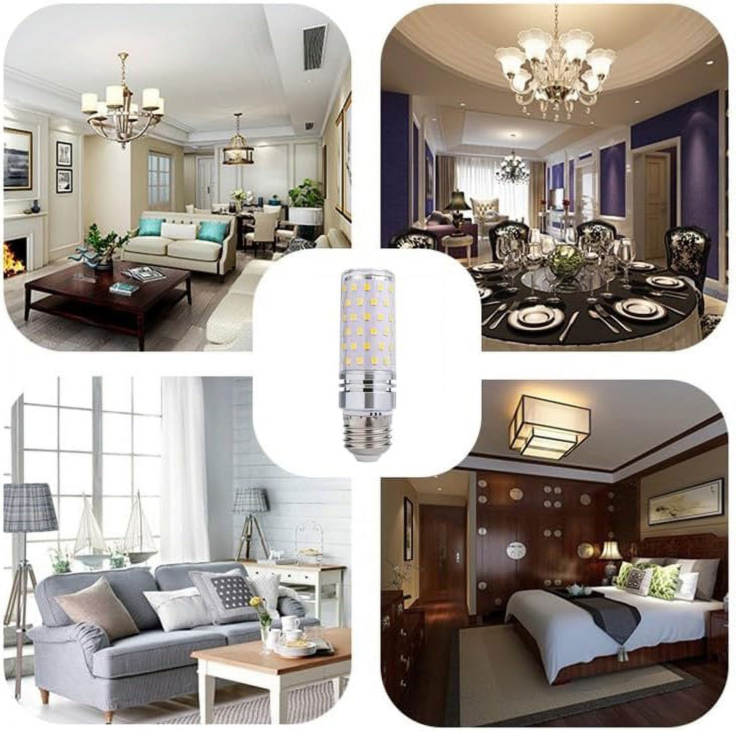 8W LED Corn Light Bulb - Equivalent 60W Incandescent, 800LM, E26 Base ...
