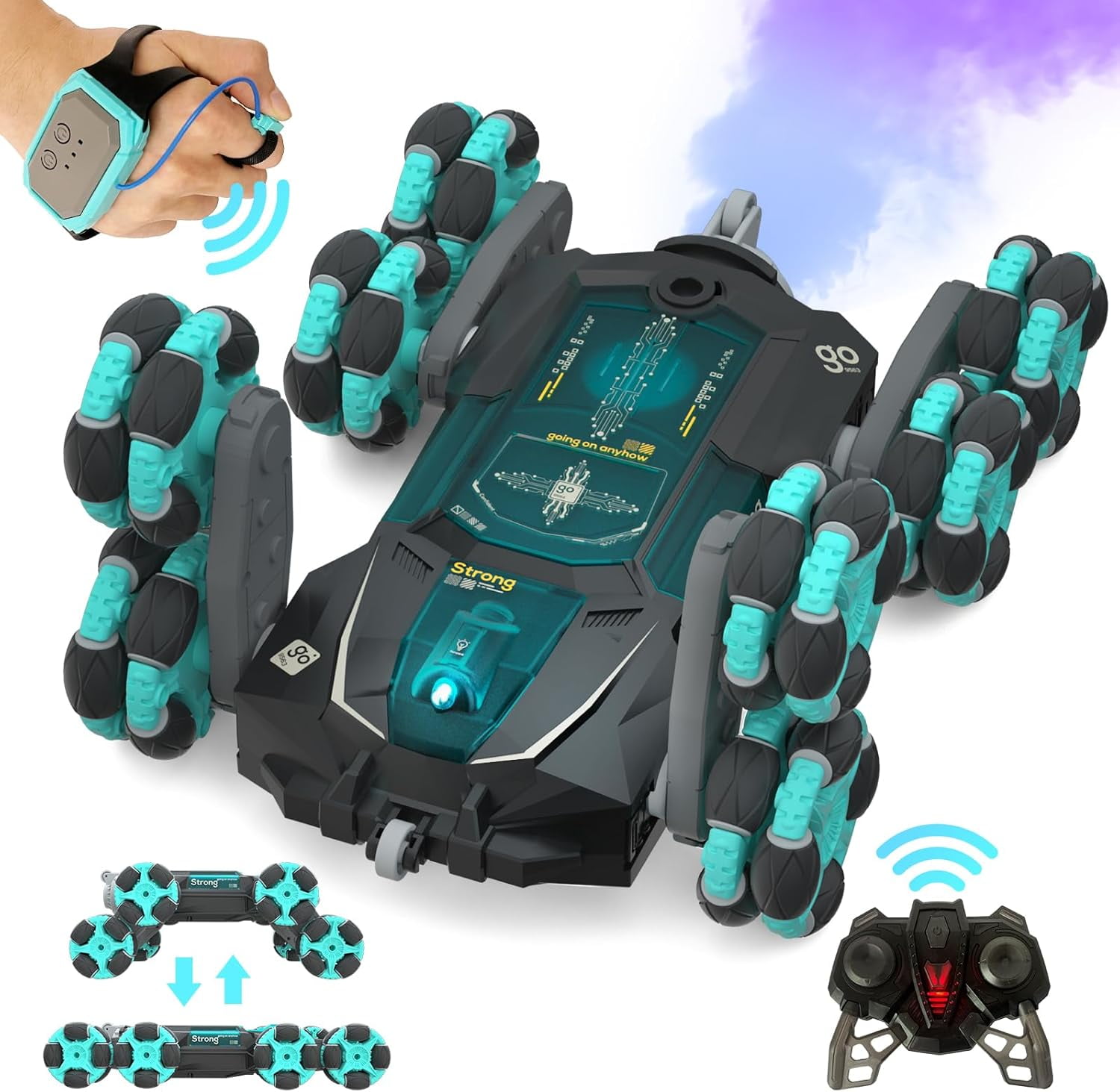 8WD Hand Controlled RC Stunt Car, Gesture Sensing Remote Control ...