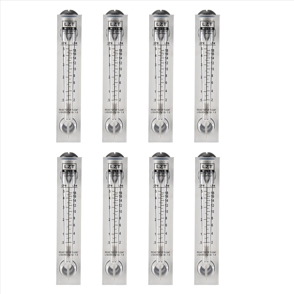8X 0.5-5 GPM 2-18 LPM Water Flow Panel Mount Type Flowmeter,8 x Panel ...