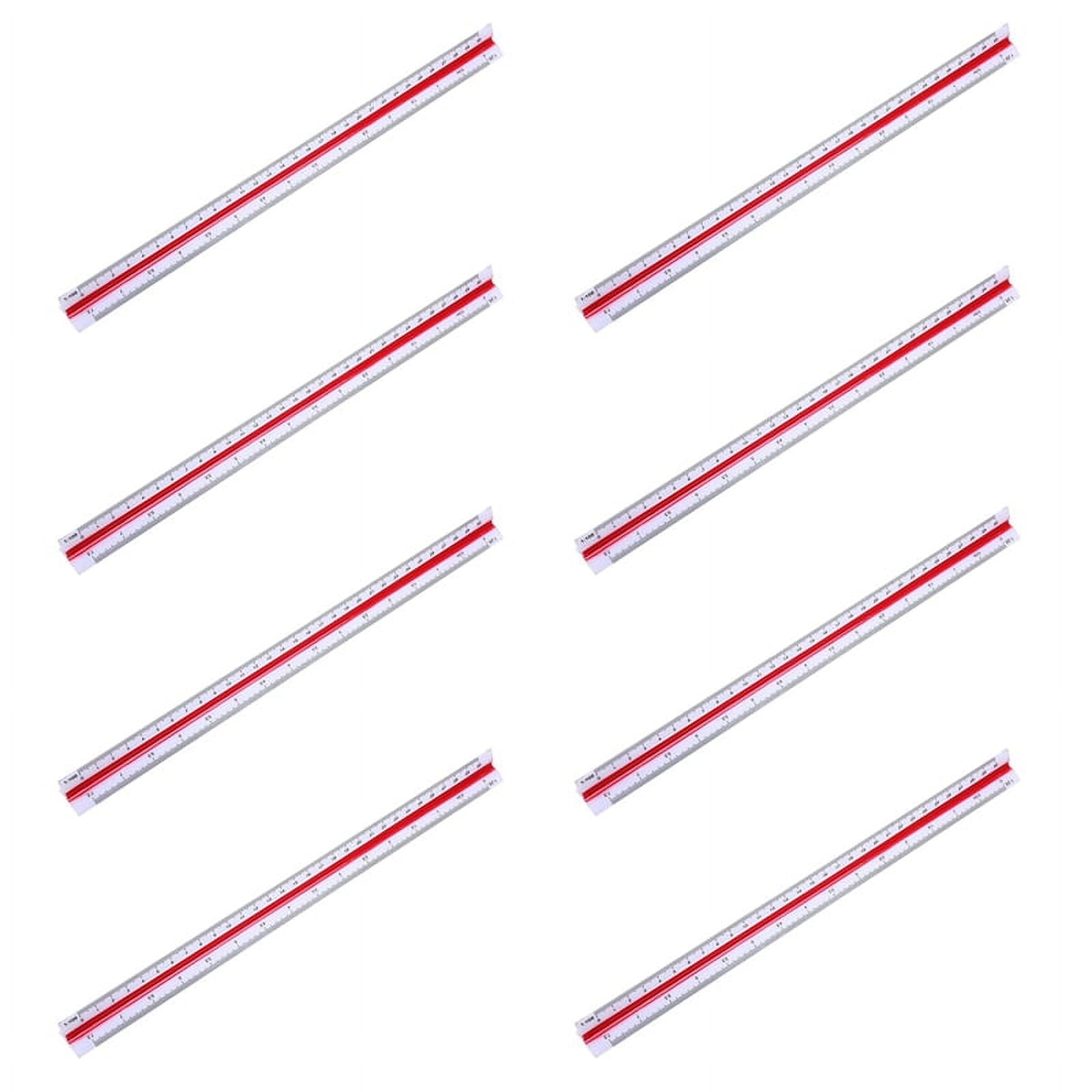 8X 1:20 1:25 1:50 1:75 1:100 1:125 Plastic Triangular Scale Ruler ...